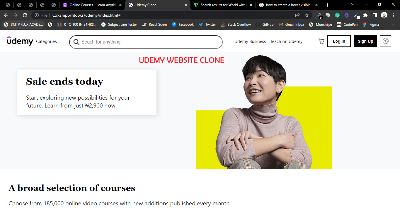 GitHub - Isaac-Franklin/udemy-clone: I took up this personal project geared at improving my FE ...