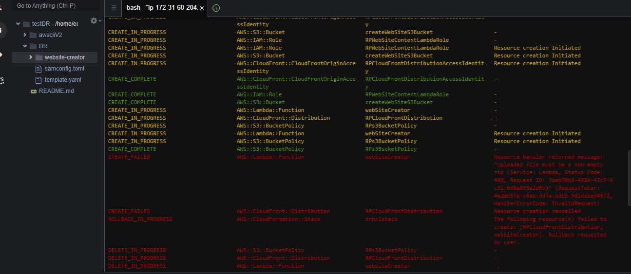 Getting error in Cloudformation template of Module 3 · Issue #3 · aws-samples/ac-multi-region ...