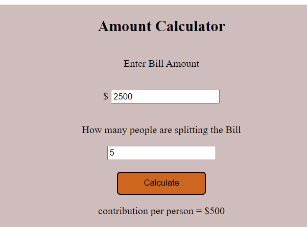GitHub - ashita1512/Splitting-Bill-Calculator