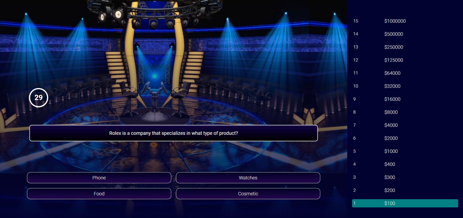 Github Isinnur React Quiz App Who Wants To Be A Millionaire