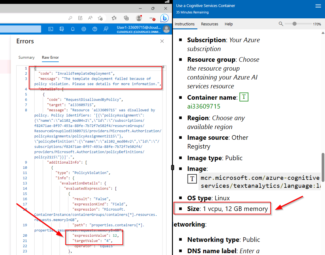 [CloudSlice] Container lab, only 4 GiB memory can be used for Container Instance · Issue #216 ...