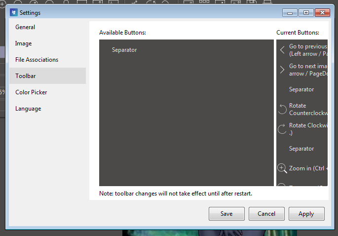 Bad layout: Toolbar Settings in Windows 7 · Issue #330 · d2phap/ImageGlass · GitHub