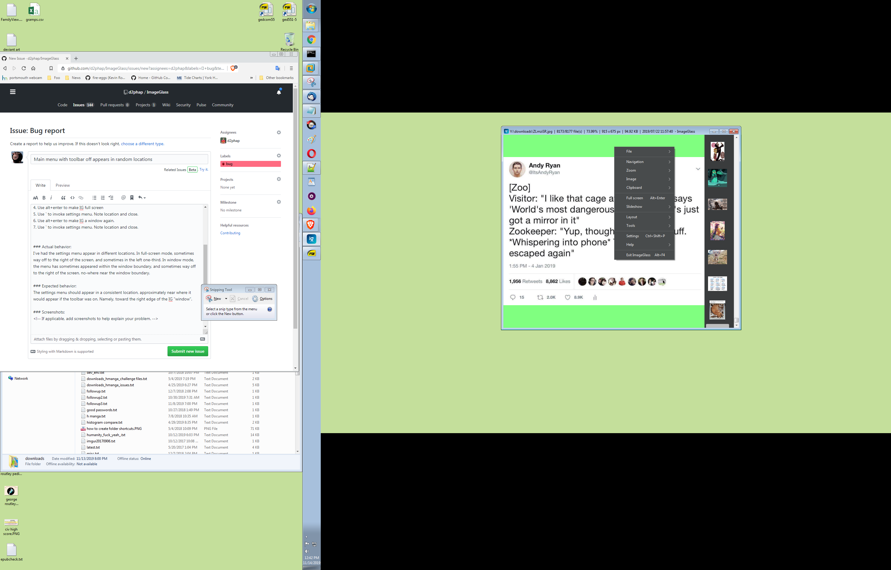 Main menu with toolbar off appears in random locations · Issue #650 · d2phap/ImageGlass · GitHub