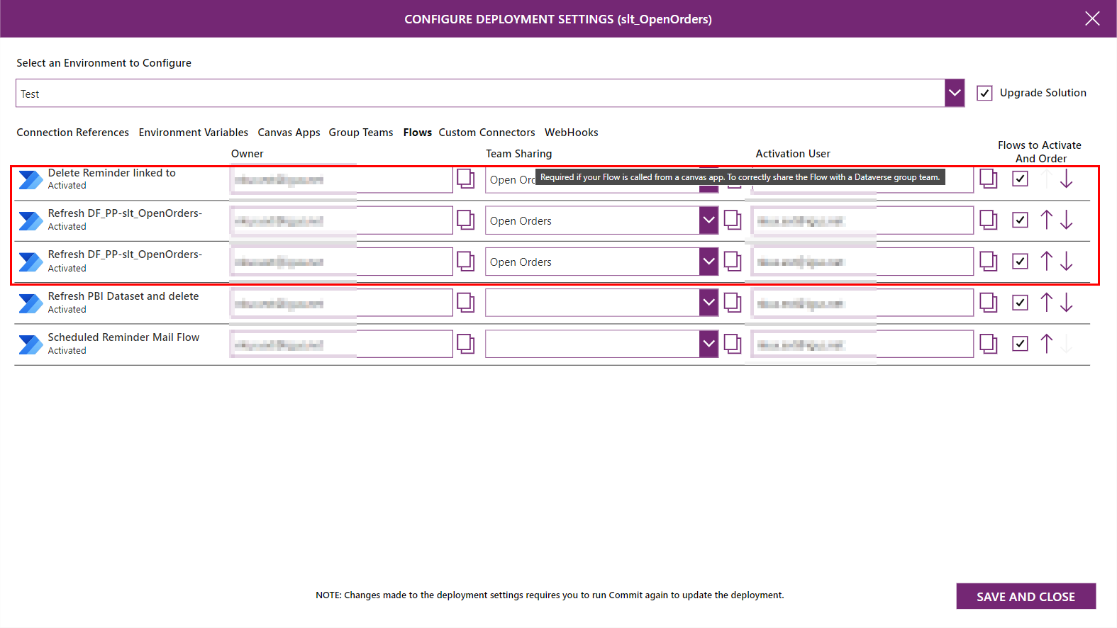 [ALM Accelerator - BUG]: Link between Canvas App and Flows gets lost during deployment · Issue ...