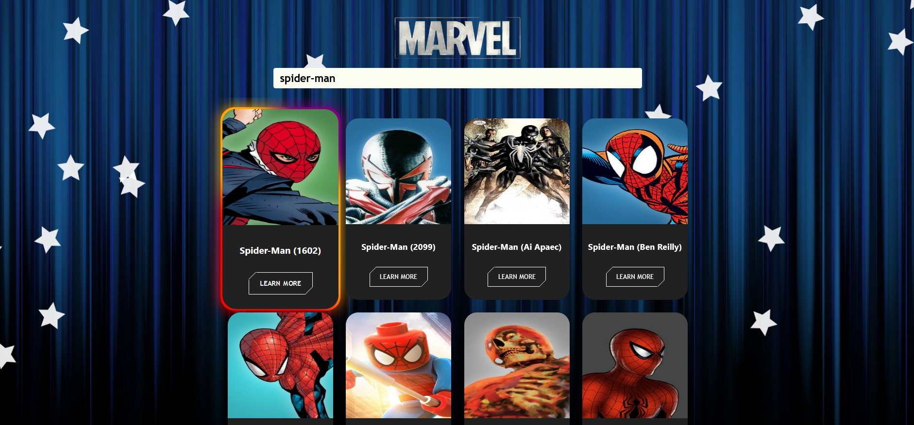 GitHub - canbayazit/Marvel-Web-Application