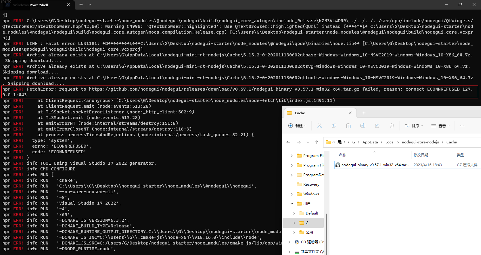 Npm I Nodegui Nodegui Failed Can I Pass To Connect Github · Issue 1001 · Nodegui Nodegui