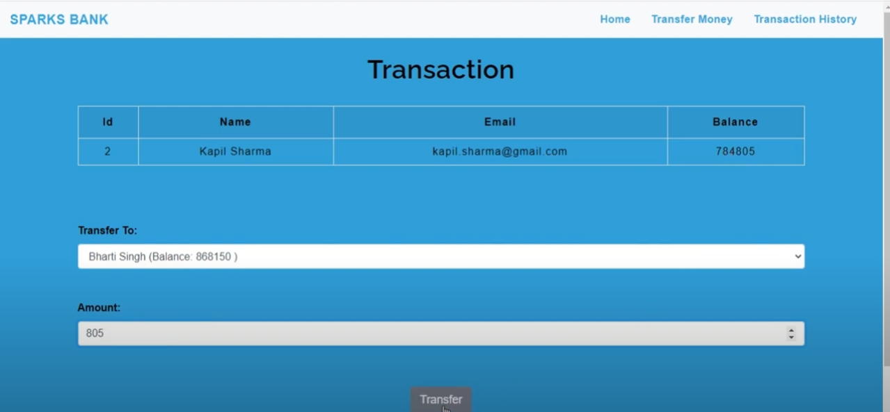 GitHub - AbhayBY/Basic_Banking_System: Internship Project for The Sparks Foundation based on the ...
