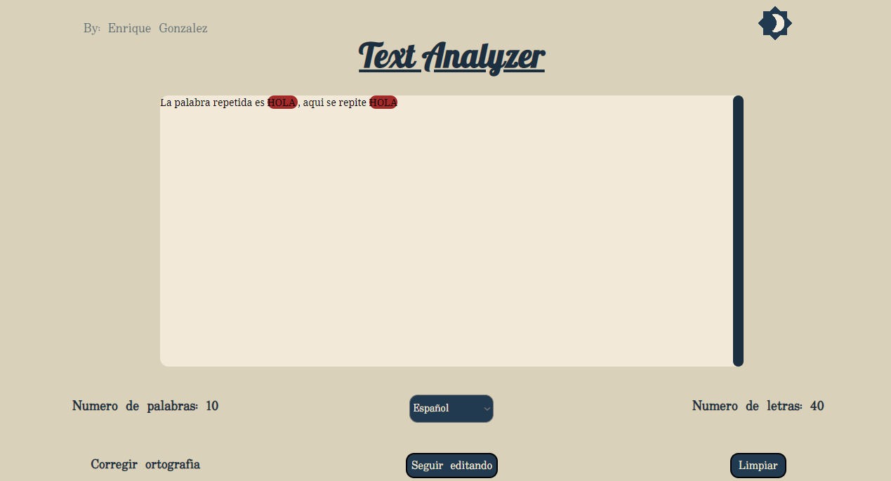 GitHub - EnriqueGS07/TextAnalyzer: Aplicacion para analizar textos online