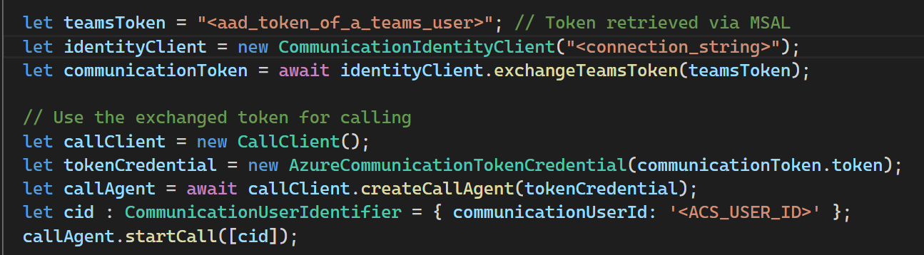 Board Review: Azure Communication Services (SPOOL) - Auth Custom Teams Endpoint (Java, .NET, JS ...