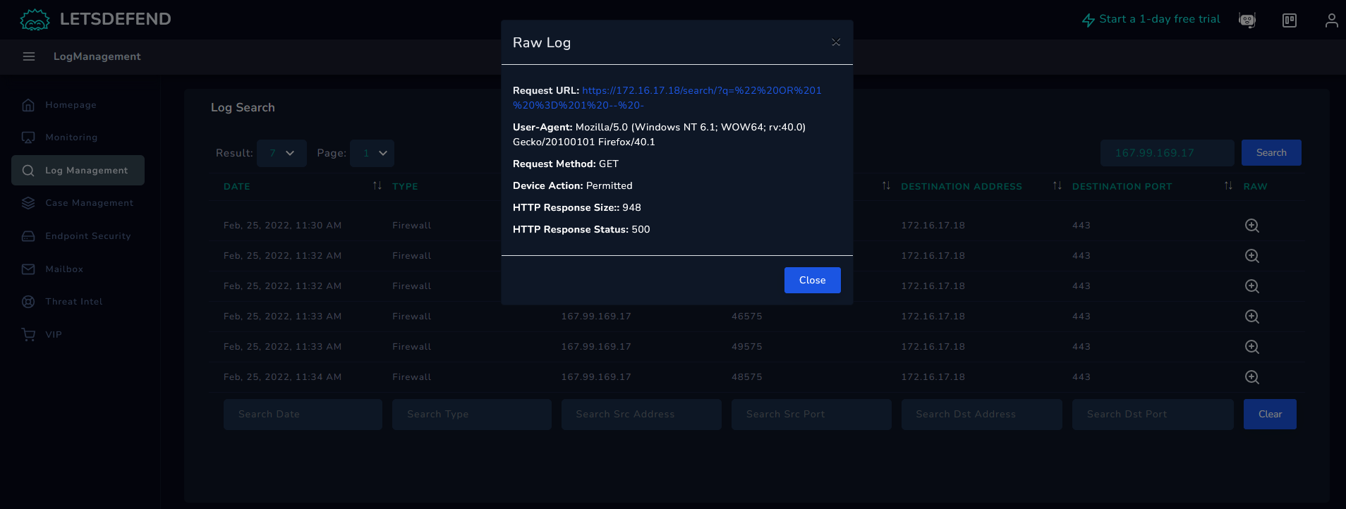 GitHub - ArminToric28/Incident-Response-Writeup: LetsDefend.io SOC165 - Possible SQL Injection ...