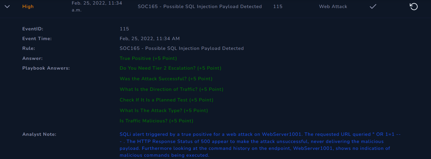 GitHub - ArminToric28/Incident-Response-Writeup: LetsDefend.io SOC165 - Possible SQL Injection ...