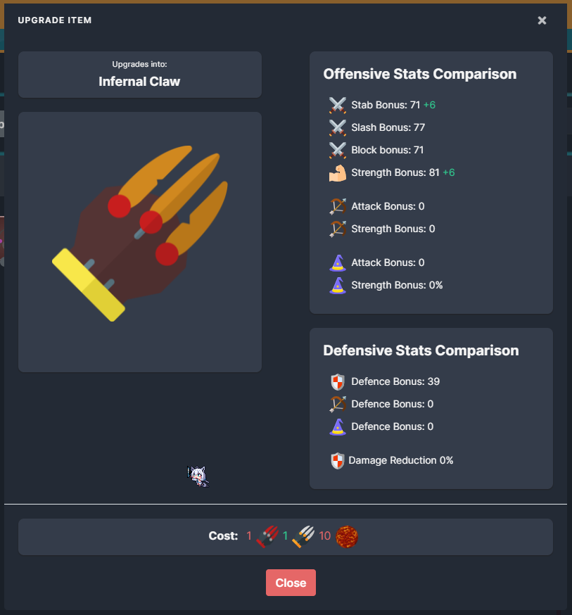 [Bug]: Infernal Claw upgrade displays stat increase next to wrong stat · Issue #2063 ...