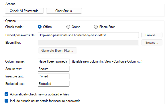 GitHub - mihaifm/HIBPOfflineCheck: Keepass plugin that performs offline ...