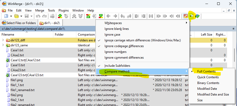 Mark files with filtered difference as "Identical" in folder differences · Issue #1603 ...