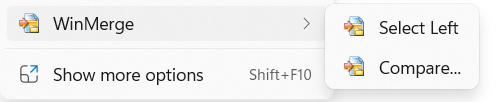 Integrate WinMerge properly into the Windows 11 File Explorer Context Menu · Issue #1836 ...