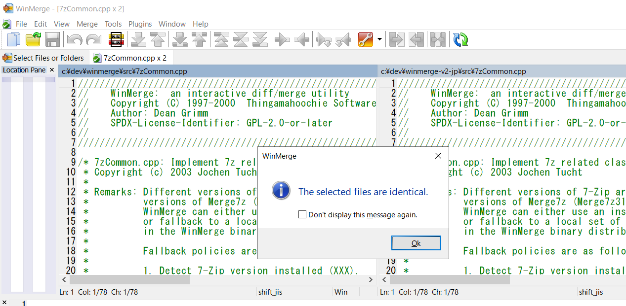 opening same file · Issue #362 · WinMerge/winmerge · GitHub