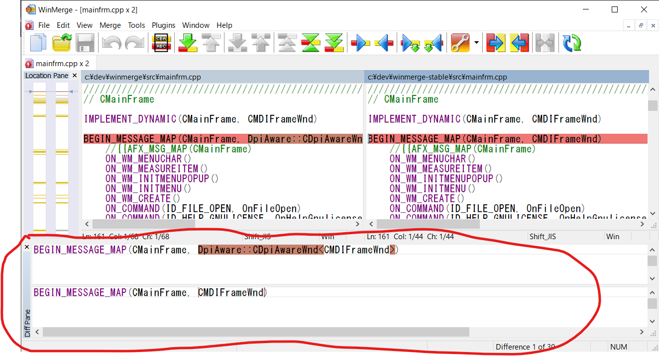 Automatically scroll to first difference · Issue #452 · WinMerge/winmerge · GitHub