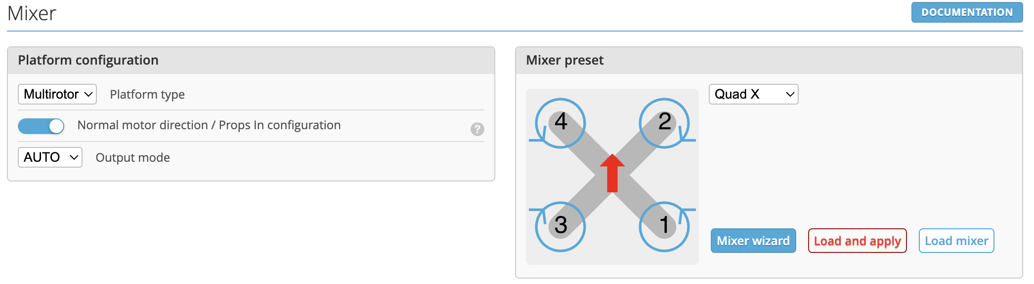 Wrong label in Mixer tab when quad with reversed prop spin direction (props out) is plugged in ...