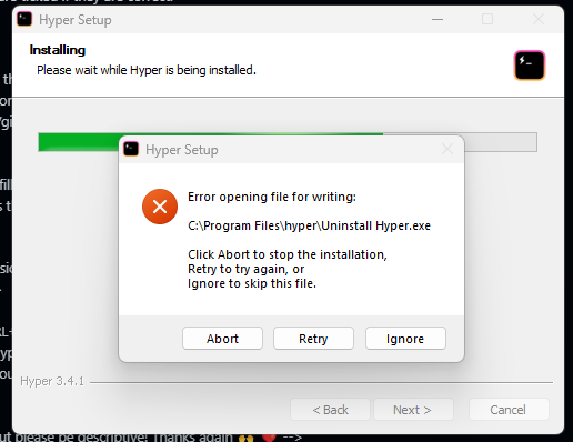 Cant Reinstall · Issue 7531 · Vercelhyper · Github