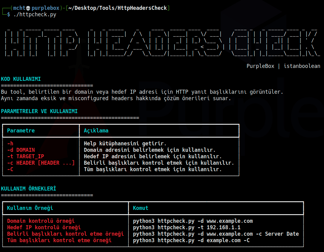 GitHub - istanboolean/HttpHeadersCheck: Bu Python aracı, HTTP yanıt başlıklarını denetleyerek ...