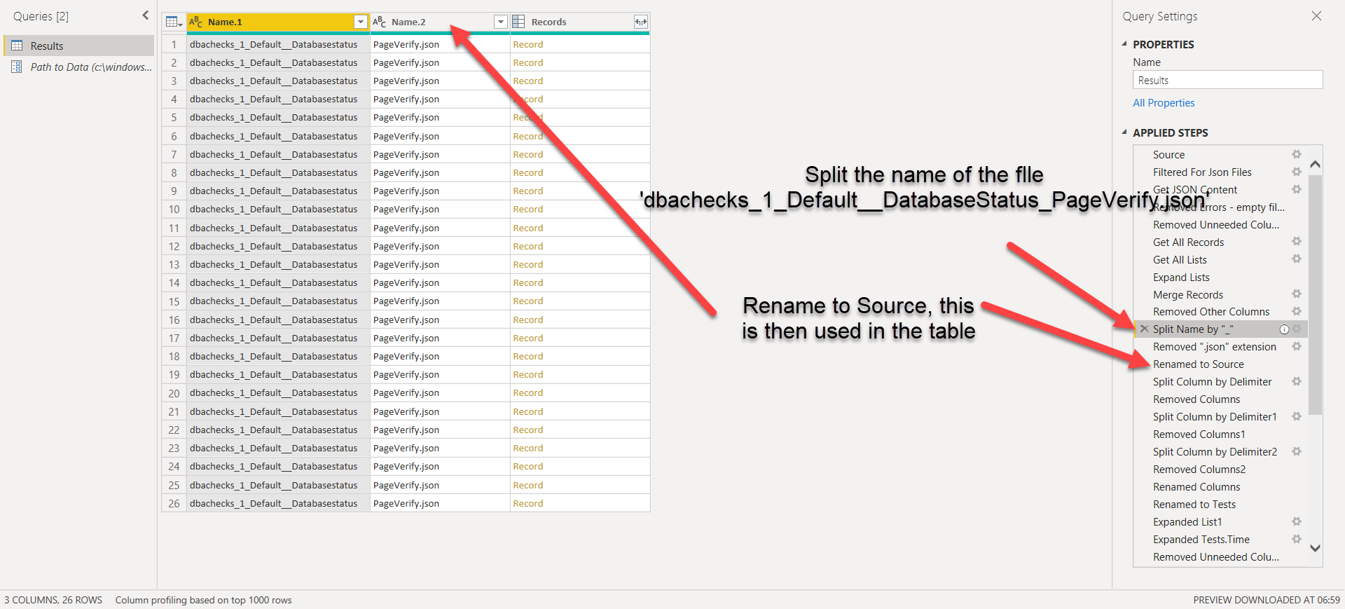PowerBI (original) Issue with column in table · Issue #800 · dataplat/dbachecks · GitHub
