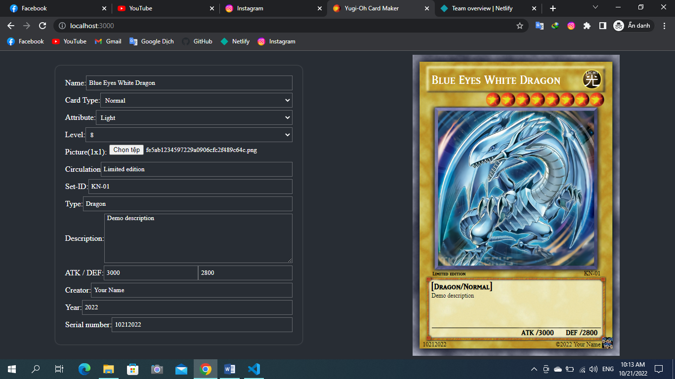 GitHub - HOAIAN2/Yugi-Oh-Card-Maker: Yugi-Oh Card Maker with Reactjs