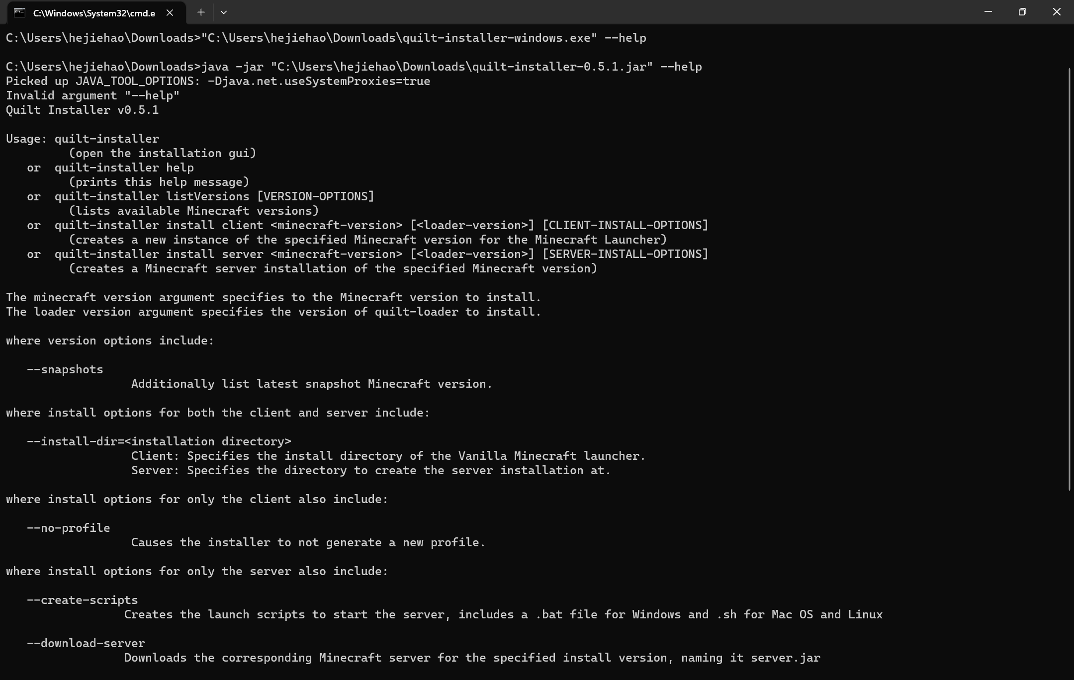 不能识别通过官方的Quilt install的替代品安装的quilt版本 · Issue #2308 · HMCL-dev/HMCL · GitHub