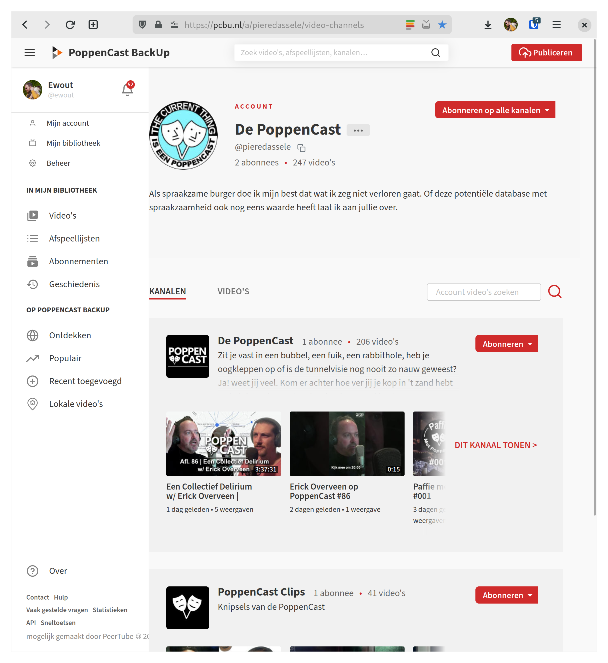 Sidebar overlaps content · Issue #5326 · Chocobozzz/PeerTube · GitHub