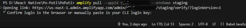 Copy the login key then paste it into the CLI to manually login · Issue #11221 · aws-amplify ...