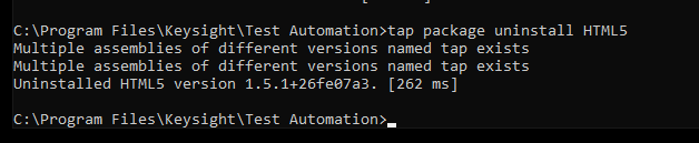 Uninstall HTML5 does not work properly. Exception in log · Issue #343 · opentap/opentap · GitHub