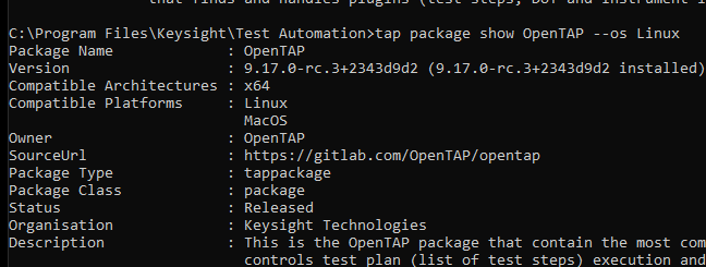 tap package show correlation between architecture and platform · Issue #348 · opentap/opentap ...
