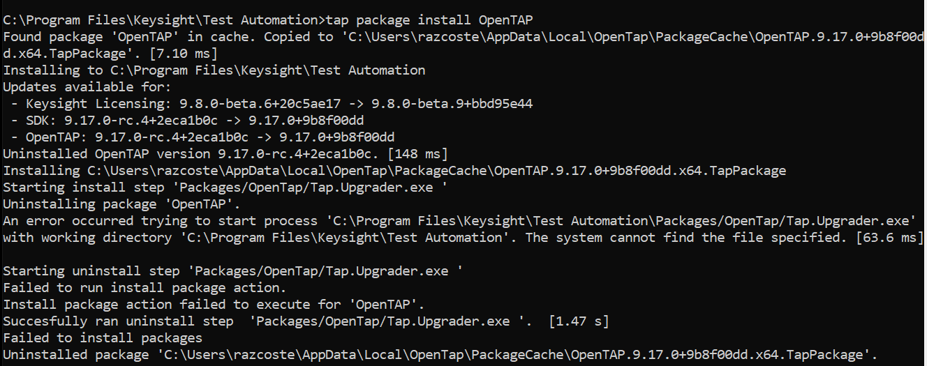 Cannot update OpenTAP to release version · Issue #421 · opentap/opentap ... Cannot update OpenTAP to release version · Issue #421 · opentap/opentap ...