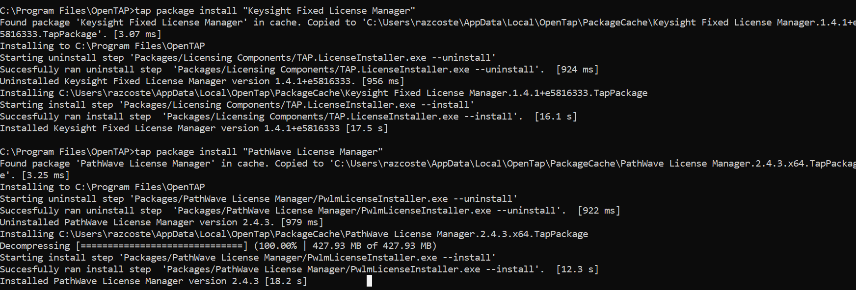 Warnings when installing a system wide package · Issue #509 · opentap/opentap · GitHub