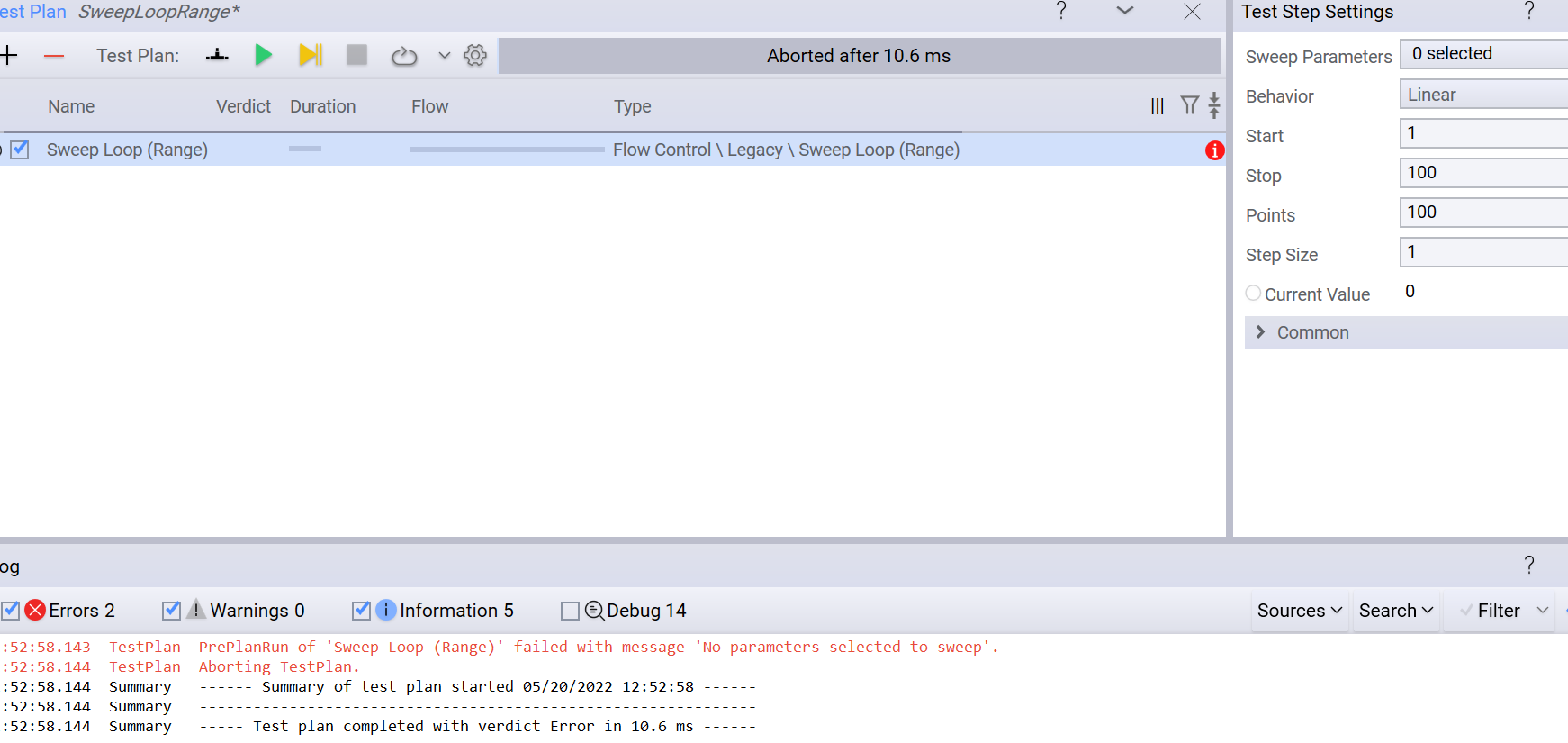 Legacy Sweep Loop Range Can Iterate paramters of deleted steps · Issue #481 · opentap/opentap ...