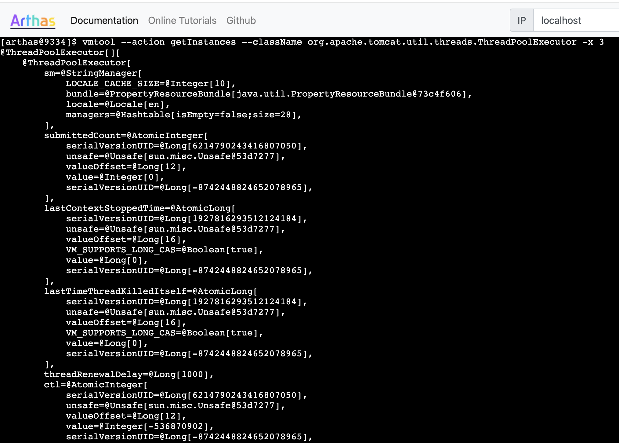 HTTP API 执行 vmtool 命令，响应没有展开 · Issue #2178 · alibaba/arthas · GitHub