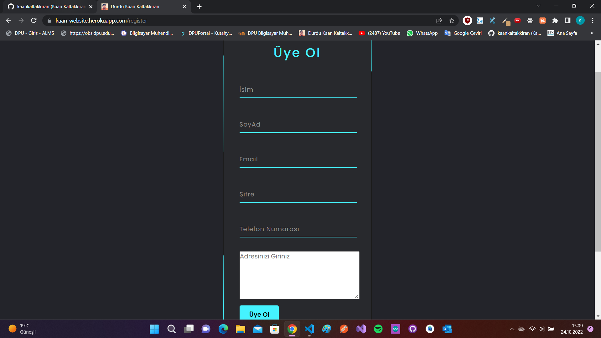 GitHub - kaankaltakkiran/Kaan-Personel-Web-Site: Kendi Kişisel Web Sitem