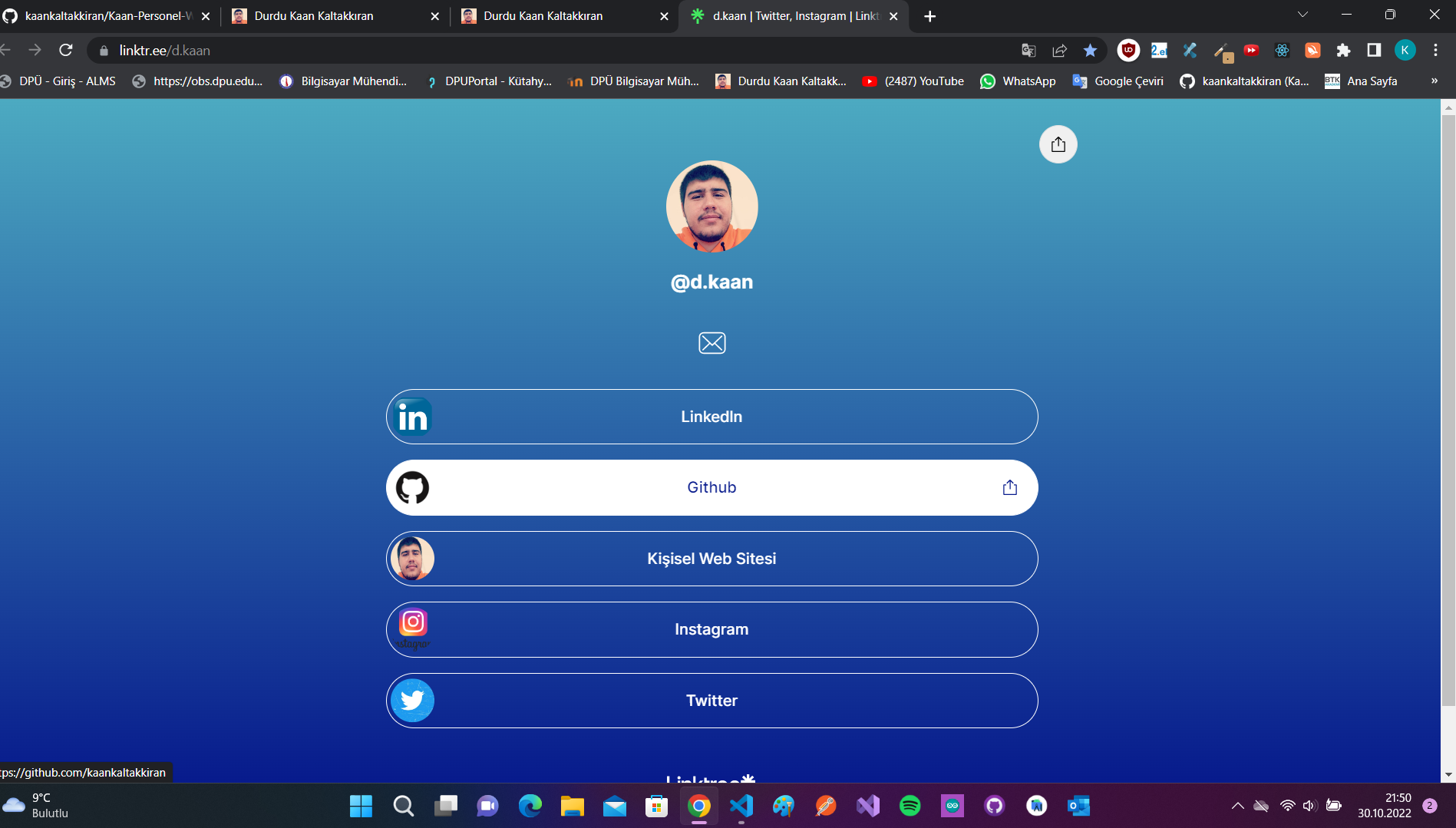 GitHub - kaankaltakkiran/Kaan-Personel-Web-Site: Kendi Kişisel Web Sitem