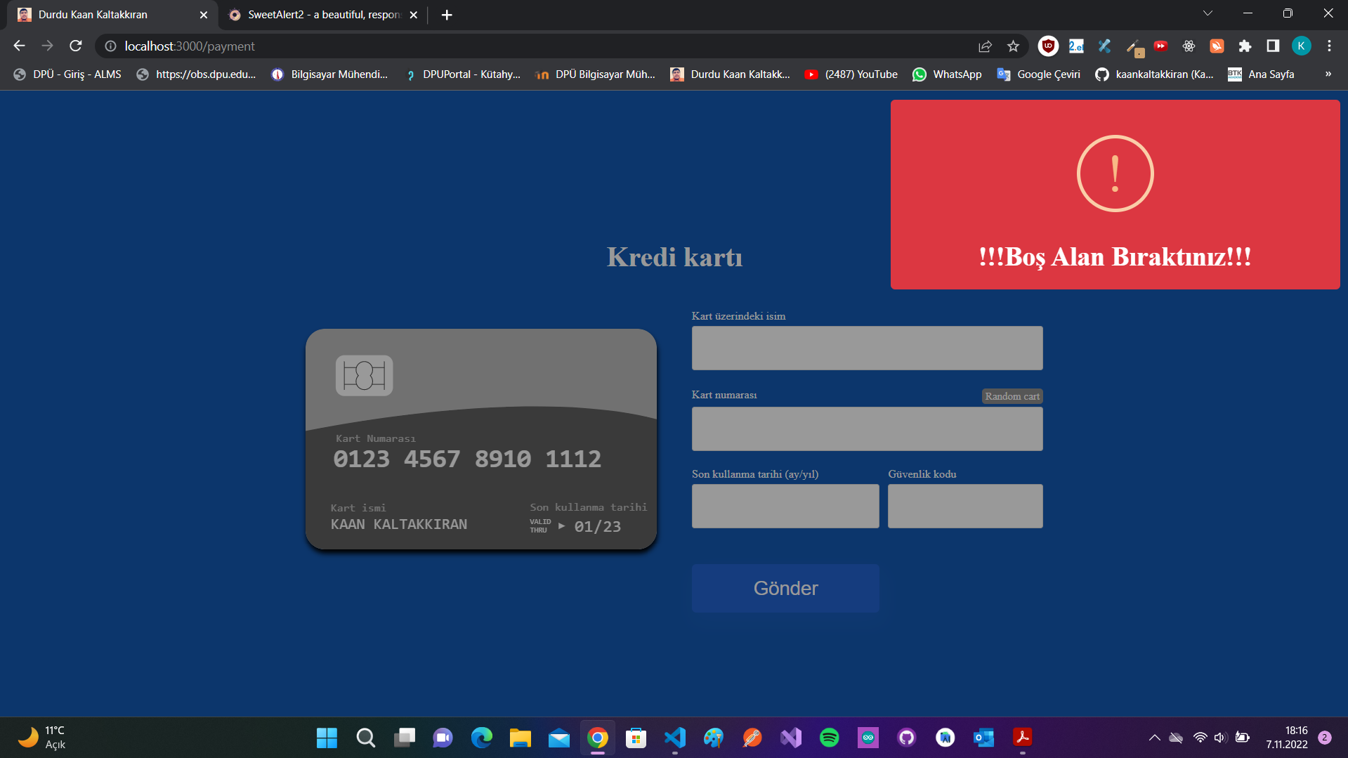 GitHub - kaankaltakkiran/Kaan-Personel-Web-Site: Kendi Kişisel Web Sitem