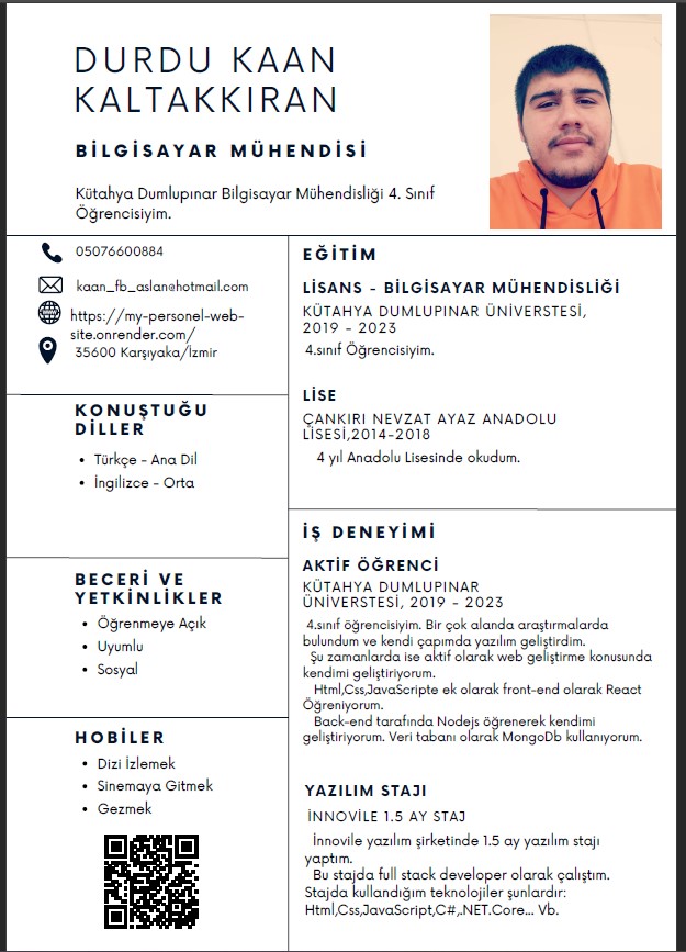 GitHub - kaankaltakkiran/Kaan-Personel-Web-Site: Kendi Kişisel Web Sitem