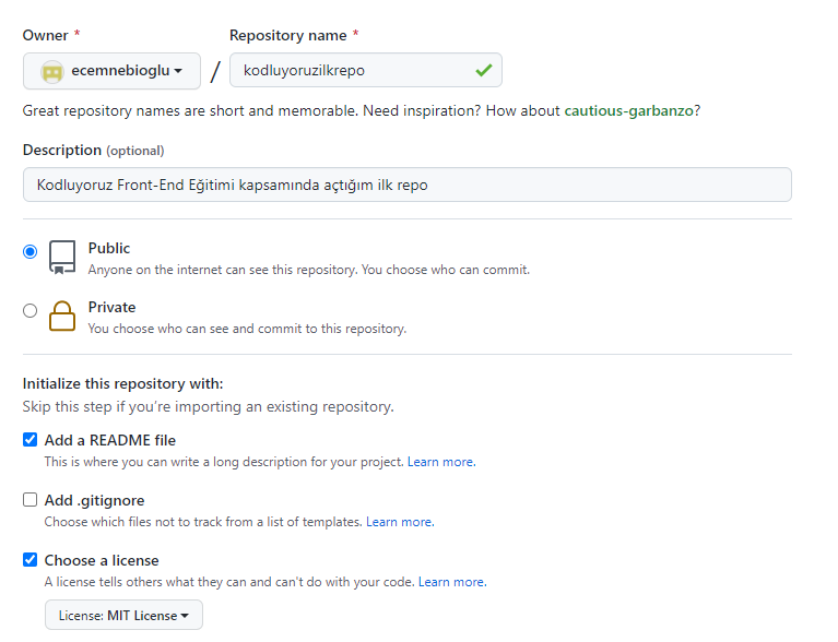GitHub - ecemnebioglu/kodluyoruzilkrepo: Kodluyoruz Front-End Eğitimi ...