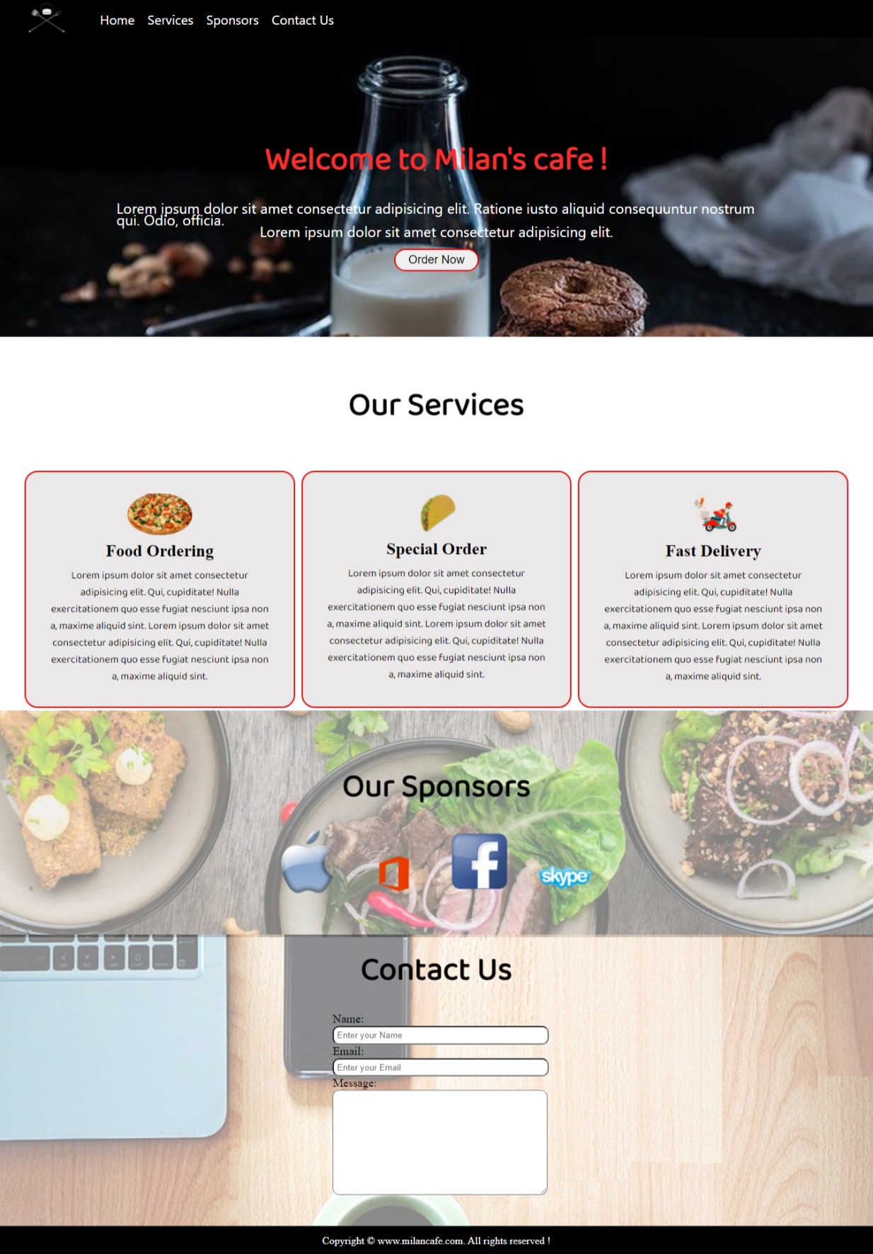 GitHub - Suyash687/Food-Site: Simple food site landing page