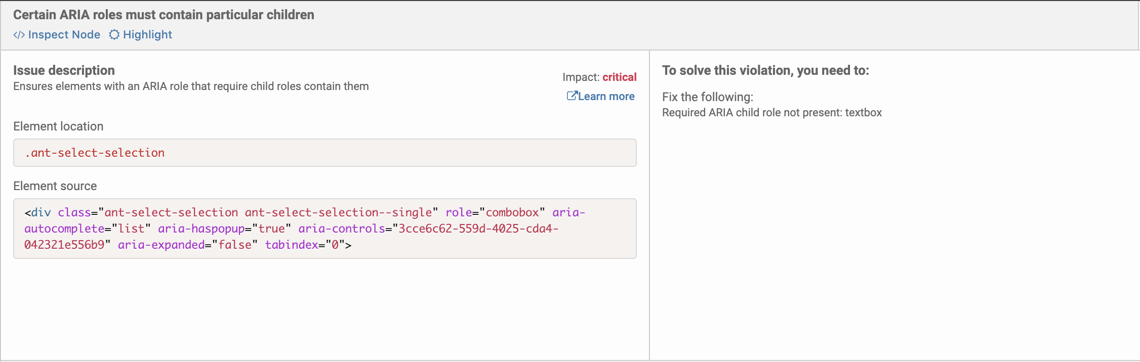 Please Consider Fixing The ARIA Roles For Your Component Children