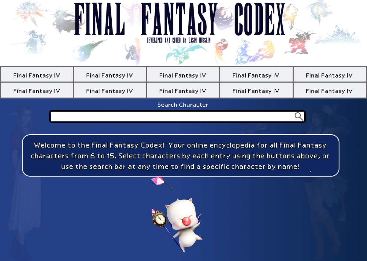 GitHub - QasHussain/Final-Fantasy-Codex-V2: Final Fantasy Codex is an online, fully responsive ...