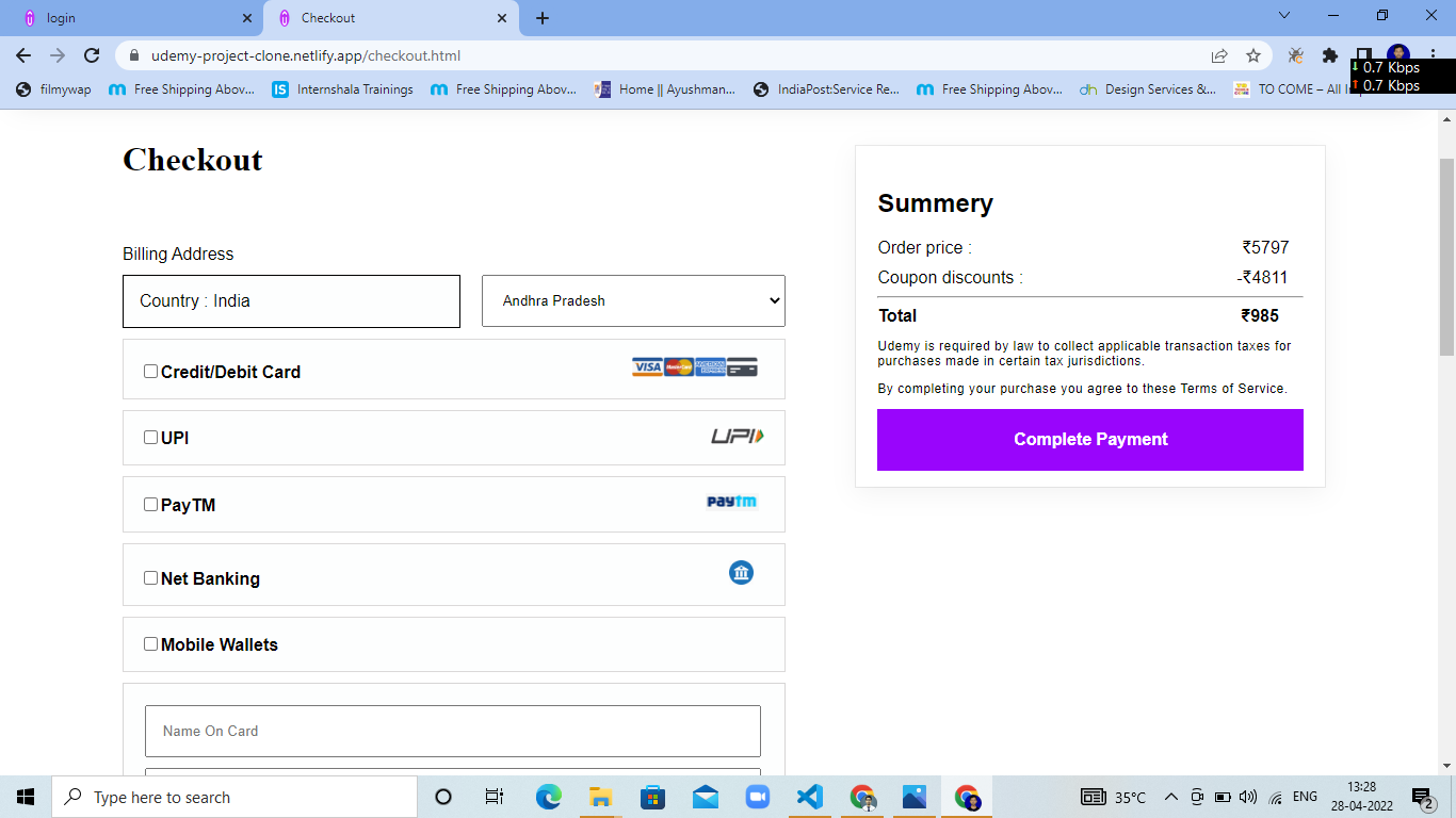 GitHub - kumarshivam01/Udemy_clone_project: It is a E-learning Platform and Choose from many ...