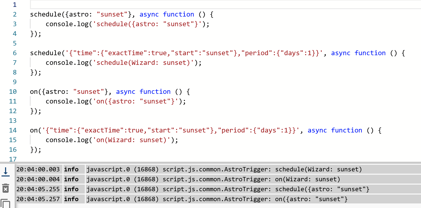 Astro trigger generated by wizard does not work · Issue #1000 · ioBroker/ioBroker.javascript ...