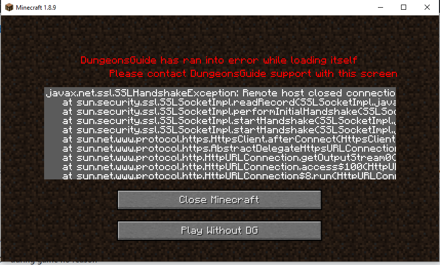it wont run when i open minecraft · Issue #42 · Dungeons-Guide/Skyblock ...