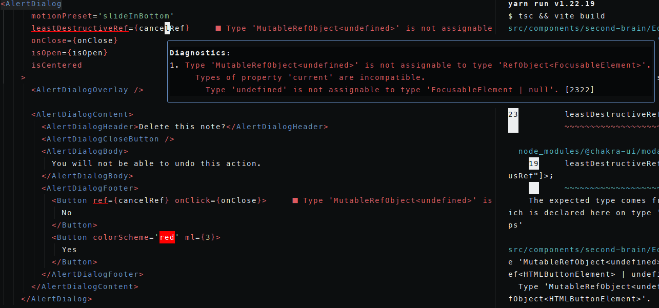 Alert Dialog Example From The Documentation Has Errors · Issue 1652 · Chakra Uichakra Ui Docs 7351