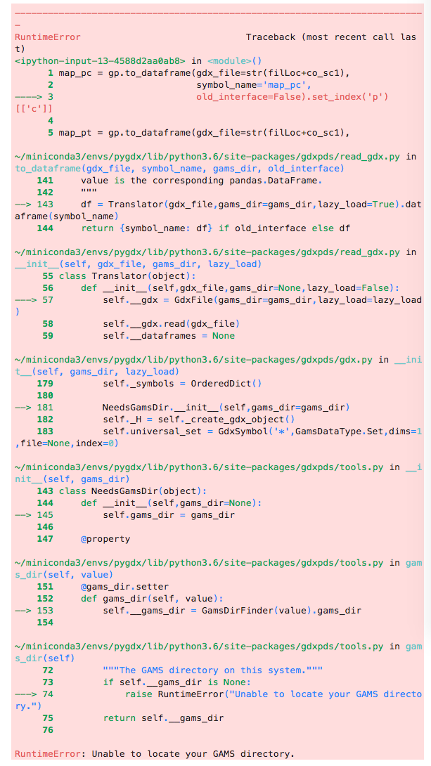 Runtimeerror Unable To Locate Your Gams Directory · Issue 44 · Nrelgdx Pandas · Github