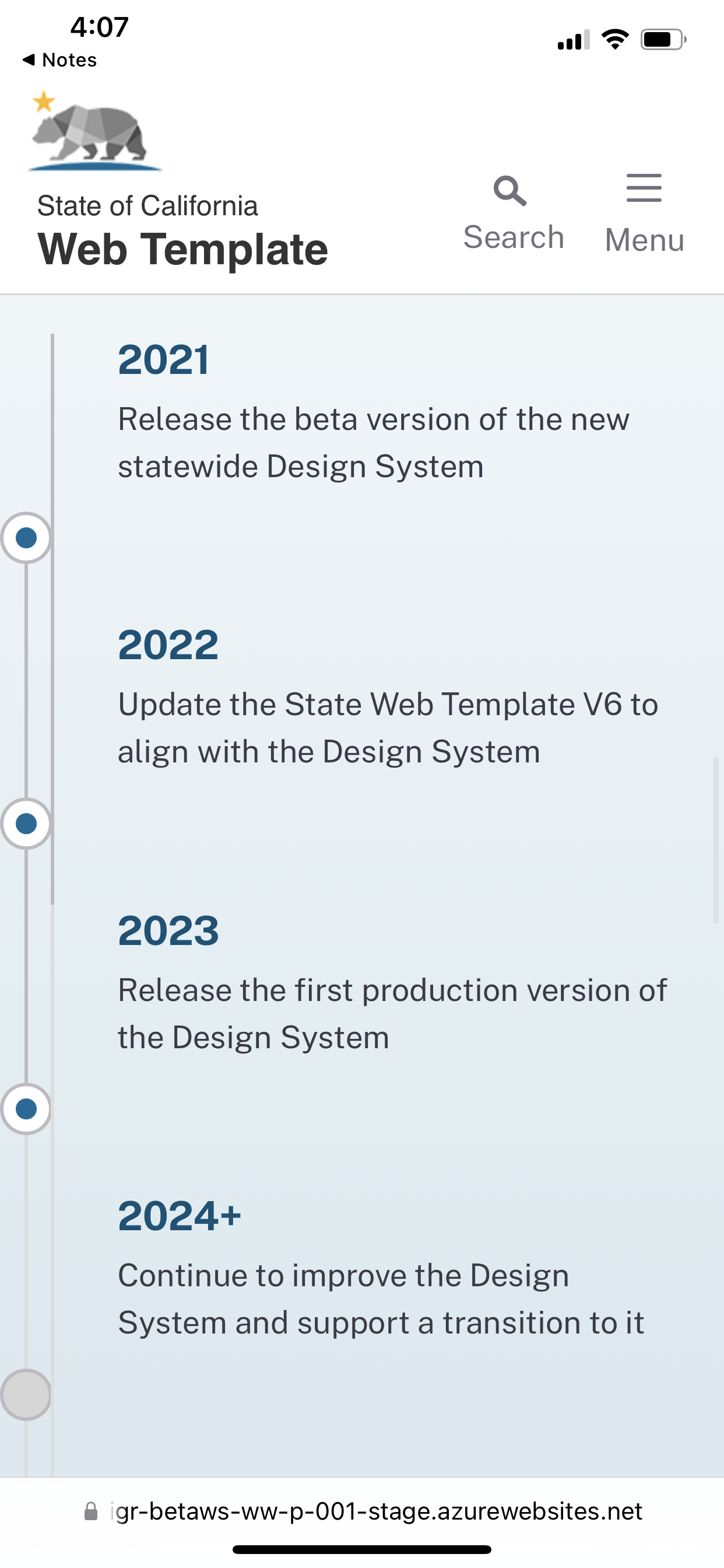 Mobile: Progress tracker · Issue #1072 · Office-of-Digital-Services/California-State-Web ...
