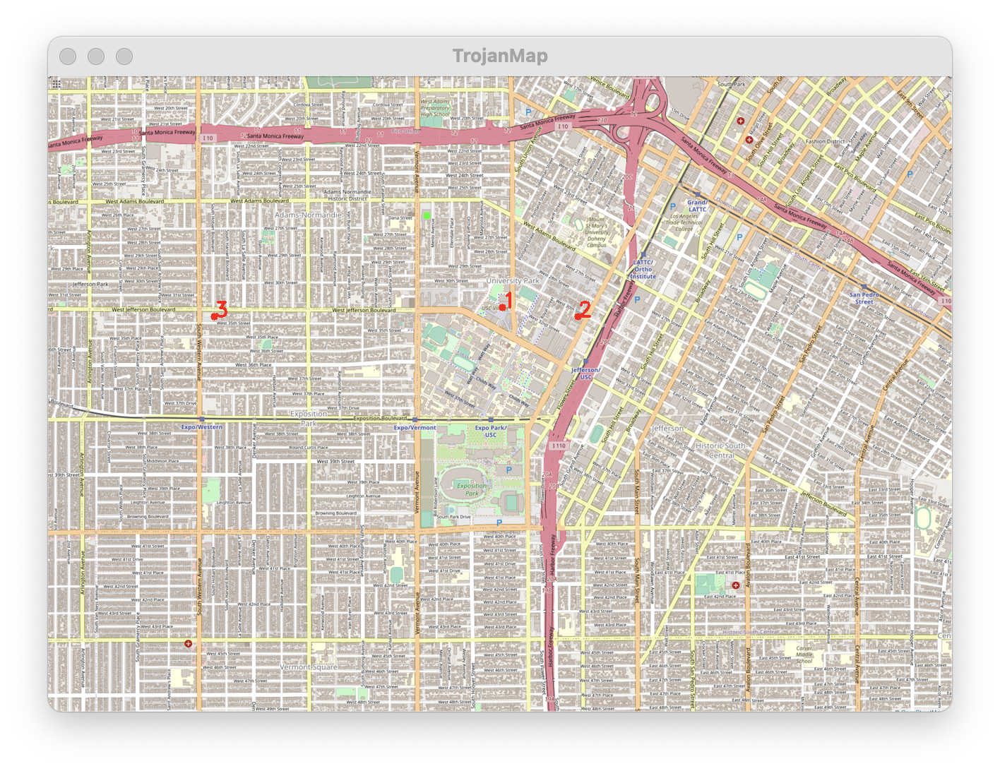 GitHub - youungjulie/Campus-Map: School Project: Design a USC Campus Map using C++